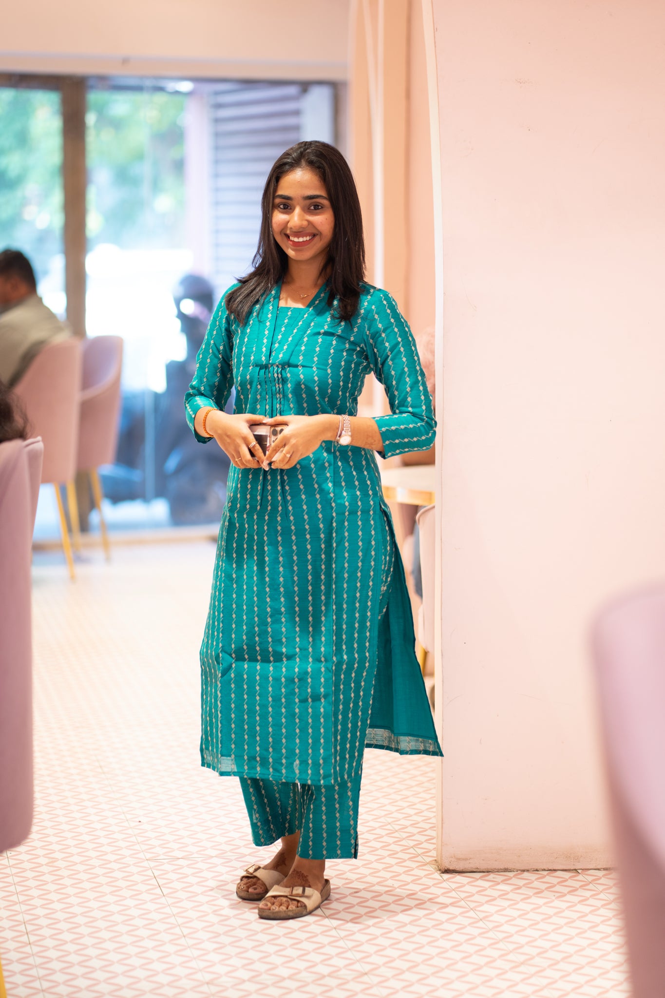 AA136 Teal Blue Co-Ord Set – Ayla Attire